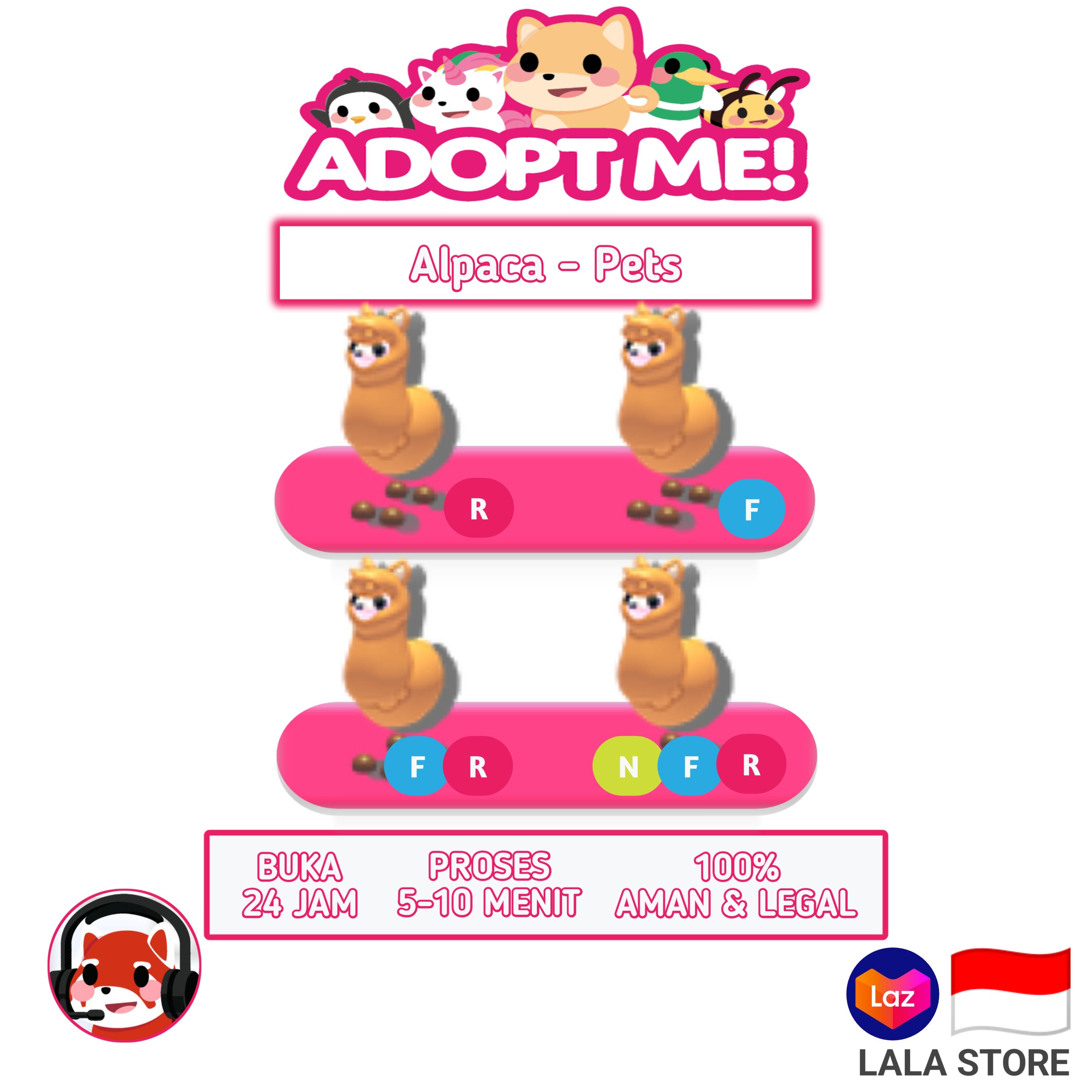 Adopt Me - Alpaca - Roblox | Lazada Indonesia