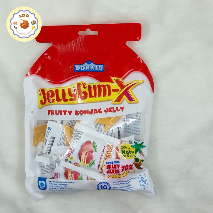 Donald Jelly Gum X (Konyaku Jelly) Rasa Buah With Nata De Coco 20Gr ...