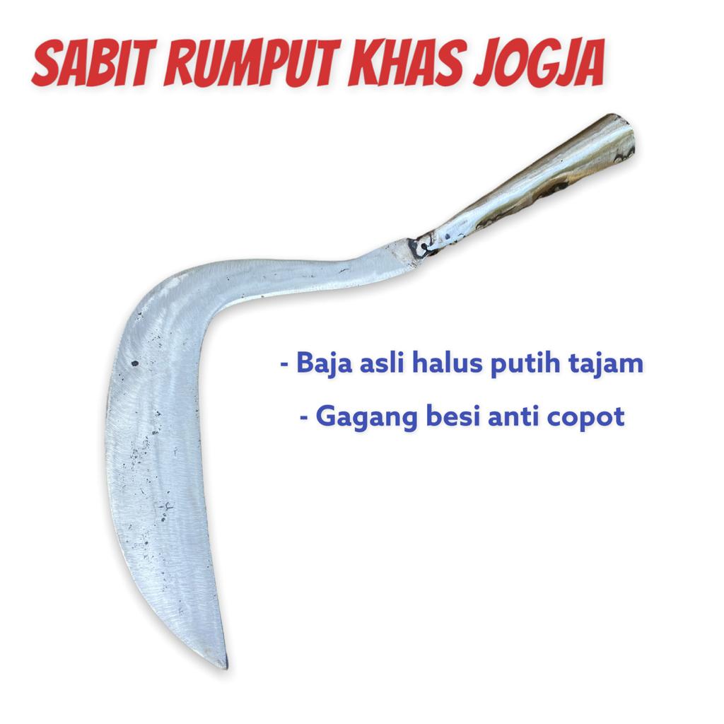 Sabit Potong Rumput Bentuk Khas Jogja Gagang Besi Anti Copot Super ...