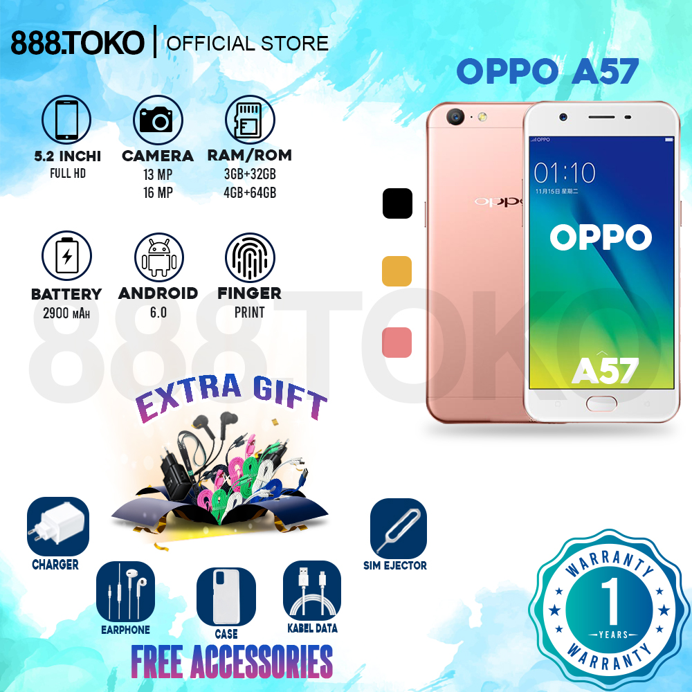 hp oppo A57 ram 4+64GB , refurbish | Lazada Indonesia