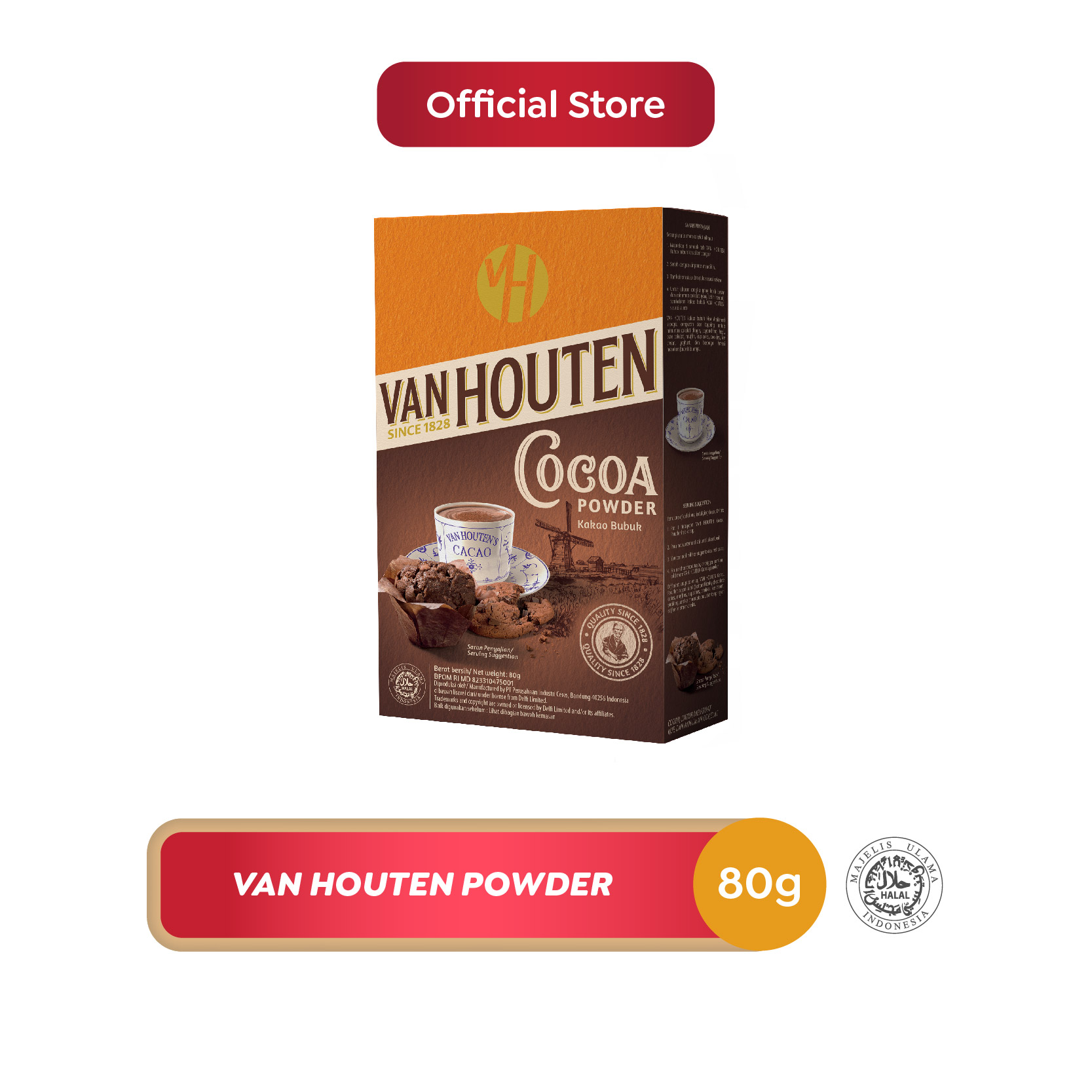 Van Houten Cocoa Powder 80 g | Lazada Indonesia