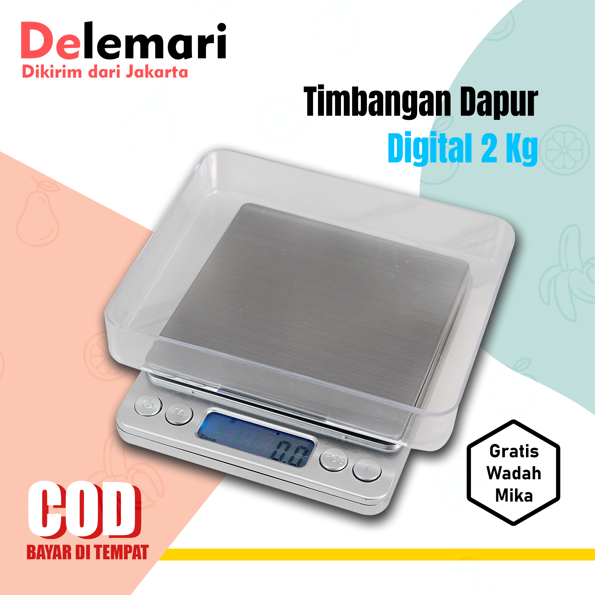 Timbangan Digital Dapur Mini 3kg Akurat Delemari | Lazada Indonesia