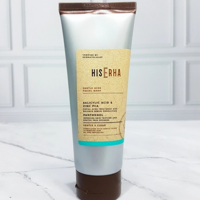 His Erha Gentle Acne Facial Wash Sabun Jerawat Pria HisErha 100 gr ...