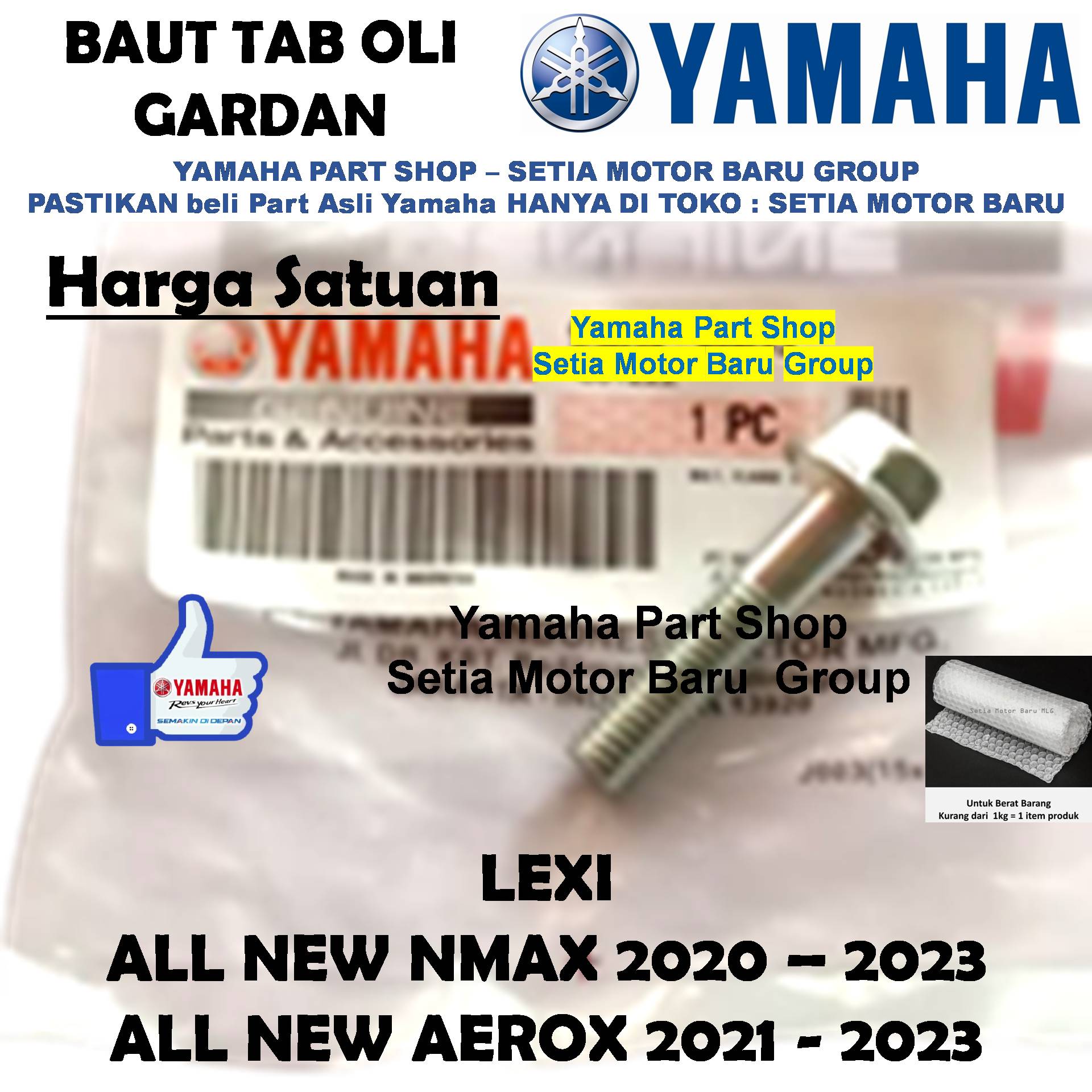 Baut Bolt Tab Oli Gardan All New Aerox N Max Nmax Lexi Asli Yamaha ...