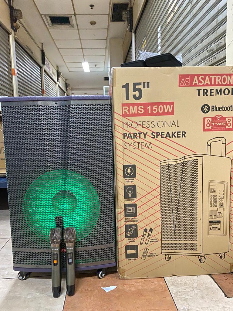 SPEAKER PORTABLE ASATRON TREMOR BLUETOOTH 15 INCH (BISA COD) | Lazada ...