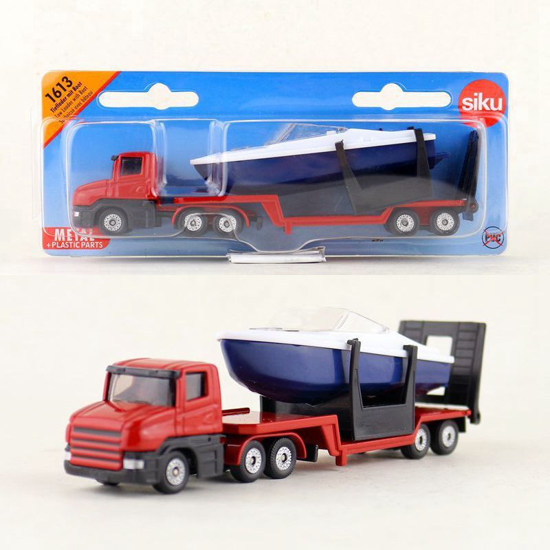 Diecast Mobil Siku Long 1613 Low Loader With Boat Original | Lazada Indonesia