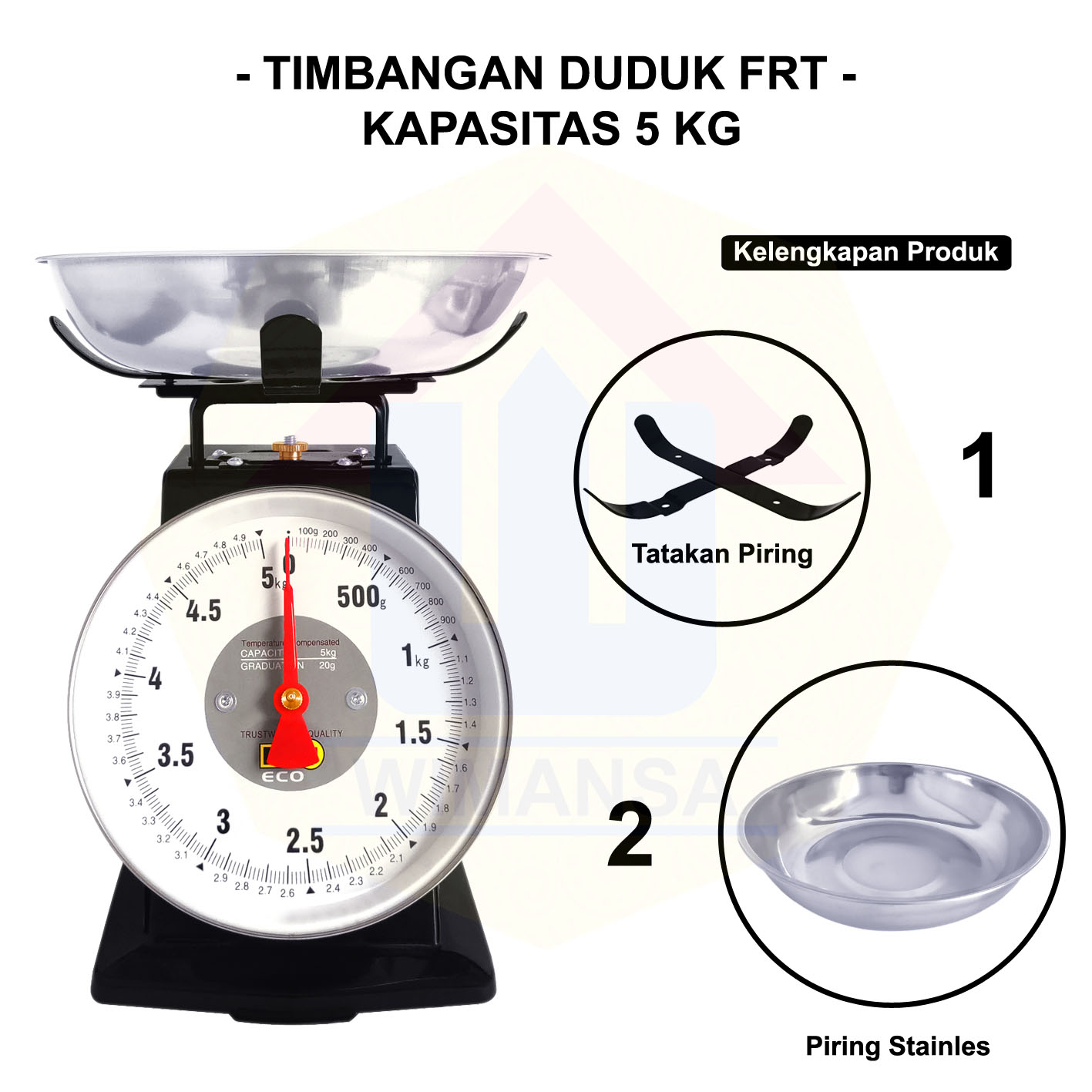 WMS-TIMBANGAN DUDUK FRT KAPASITAS 5 KG - TIMBANGAN MANUAL | Lazada ...