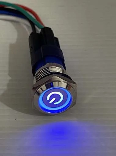 Saklar On Off LED Stainless Push Button Waterproof Tombol Switch on off ...