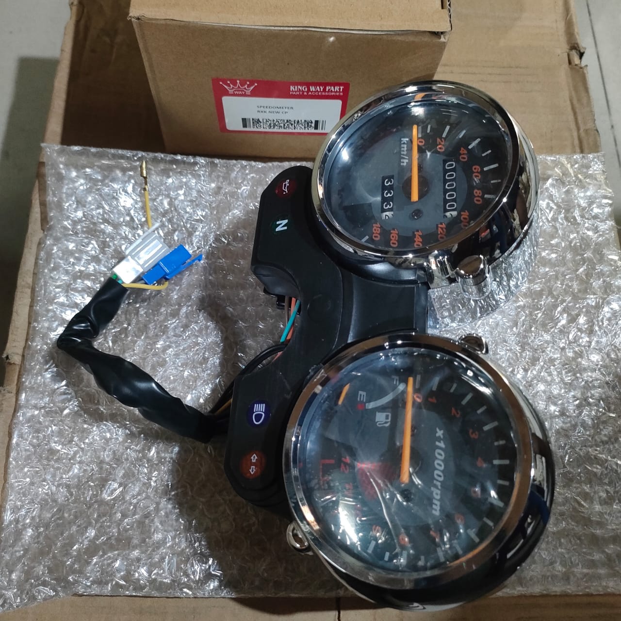 Speedometer RX KING NEW CP chrome silver spido meter kilometer assy ...