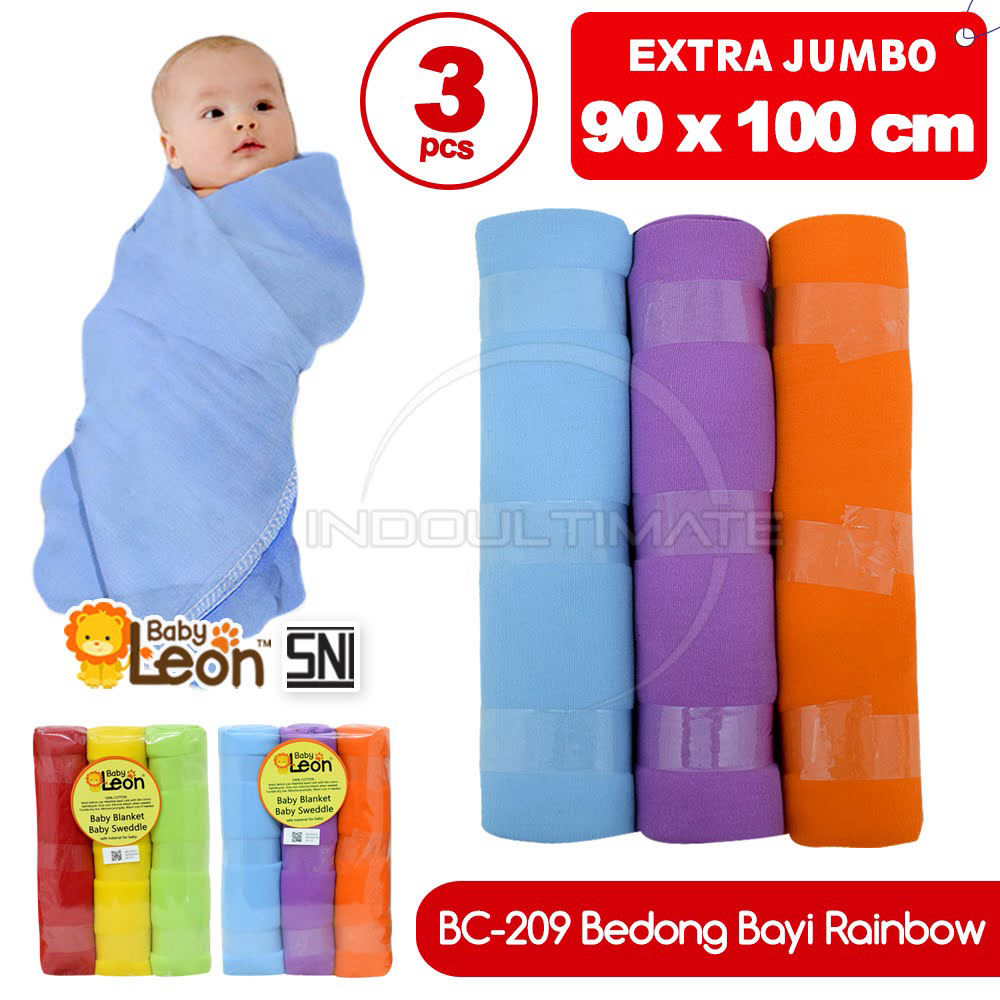 3Pcs Bedong Bayi Newborn BABY LEON (PREMIUM) BC-209-3 Bedong Jumbo BABY ...