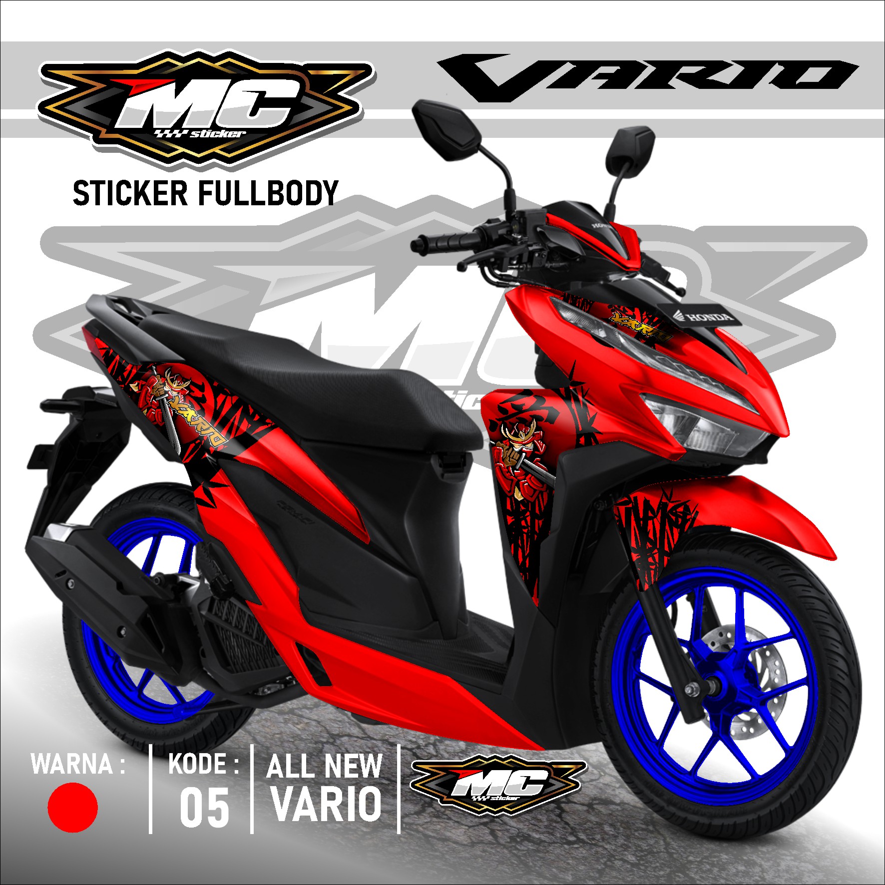 MC Cutting Sticker - MCD.05 Decal Stiker Vario 125 150 New Full body ...