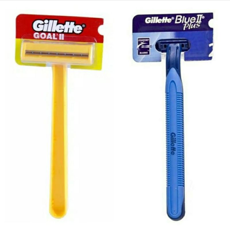 Gillette Goal II Blue II Plus Flexi Alat Pisau Cukur Kumis Jenggot ...
