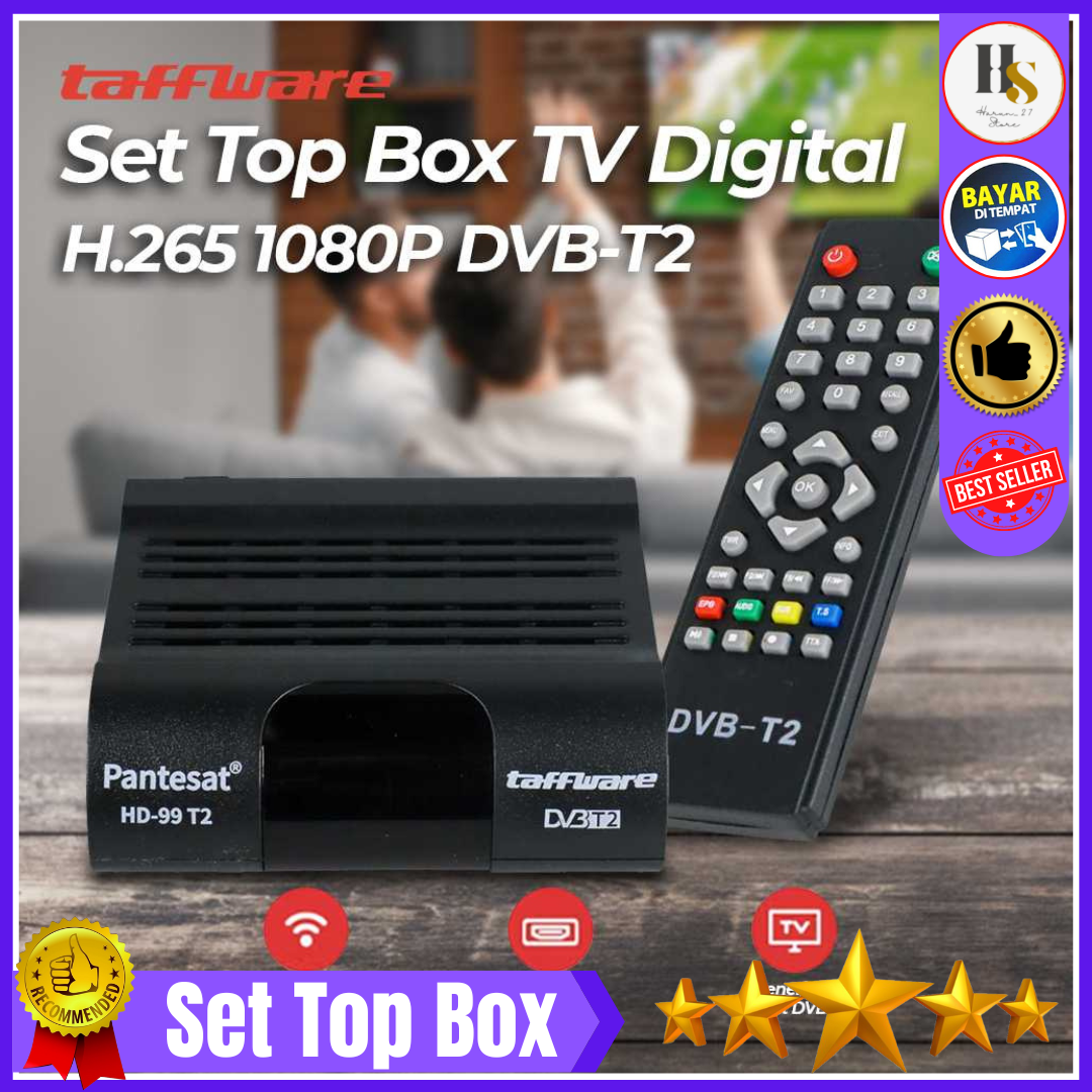 COD Taffware Pantesat Set Top Box TV Digital H.265 1080P DVB-T2 / tv ...