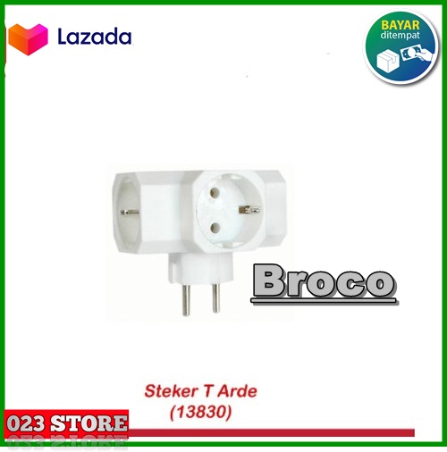 BROCO TEE ARDE STEKER CABANG 3 BROCO 13830 Stop kontak Cabang 3 Tiga T ...