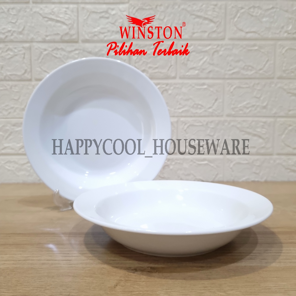 WINSTON Piring Keramik 8IN Polos /Piring Soup /Piring Makan Porcelain ...