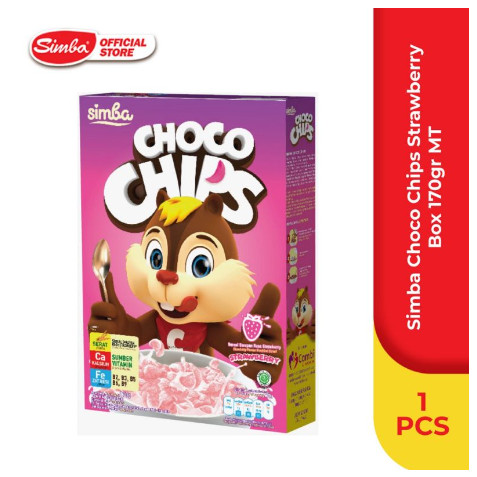 Simba Cereal Choco Chips Rasa Strawberry - Kemasan Box 170 gram ...