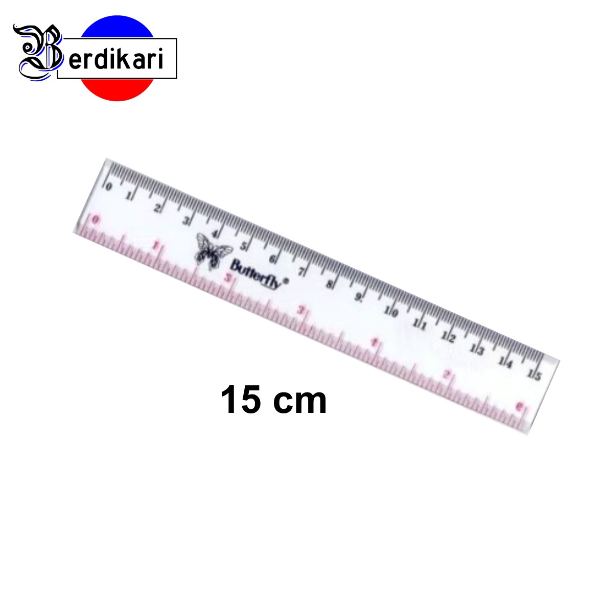 Penggaris Plastik Akrilik Mika 15 cm Butterfly | Lazada Indonesia