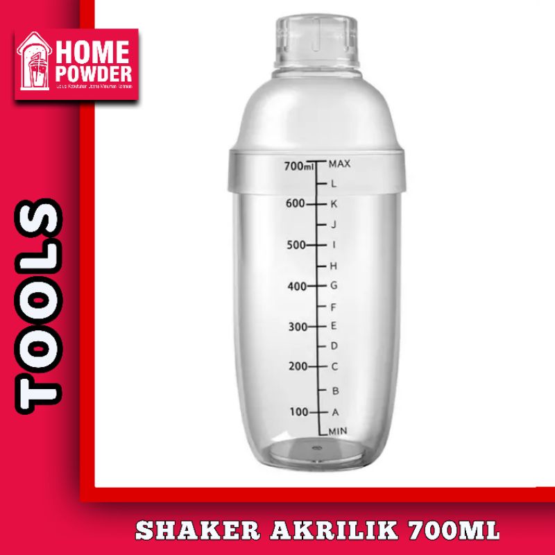 Botol Shaker Shak Akrilik Transparan 700ml Minuman Cocktaill | Lazada ...