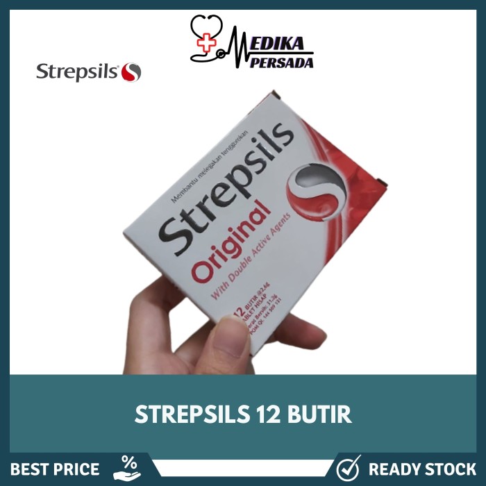 Strepsils Lozenges Dus isi 12 Butir - Permen Tenggorokan Strepsils ...