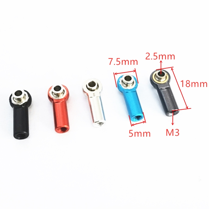 10Pcs โลหะ M2.5 Link Tie ลูกปืนตาเหลือก Joint สำหรับ Wltoys A959 12428 144001 WPL C24 MN D90 ...