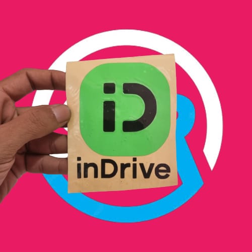 2PCS CUTTING STICKER LOGO INDRIVE V2 TERBARU , stiker variasi helm ...