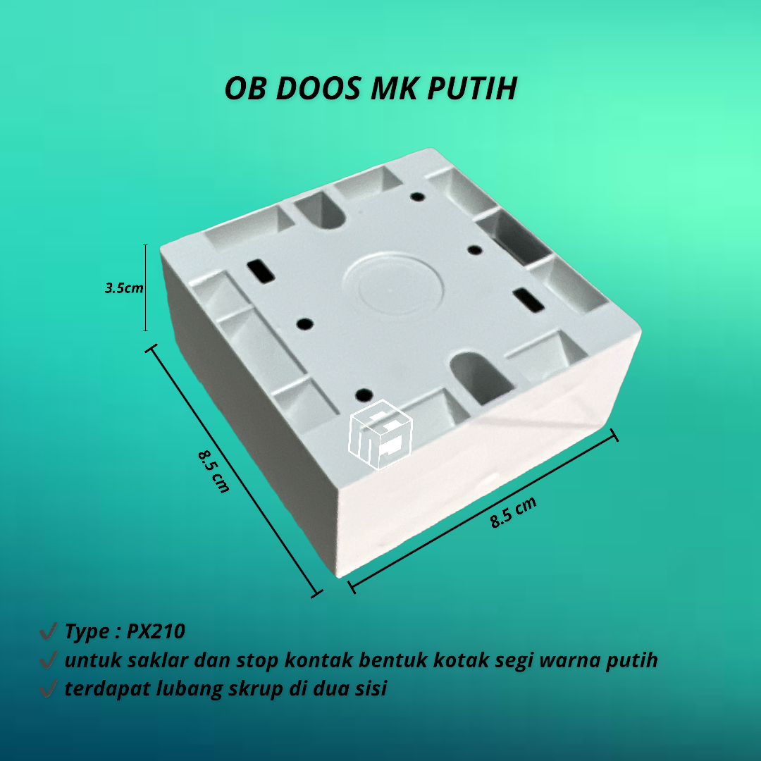 OB OUTBOW DOS DUS OUTBOWDOOS SEGI EMPAT KOTAK POLOS PUTIH TERMURAH ...