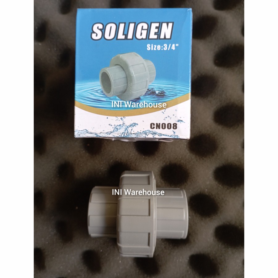 Soligen Watermur Water Mur PVC 3/4 inch inci 3/4" Pompa Union Fitting ...