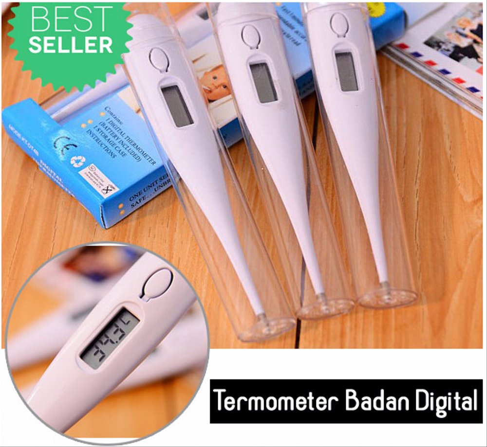 Alat Cek Suhu Badan Thermometer Digital Badan Panas Deteksi Celcius ...