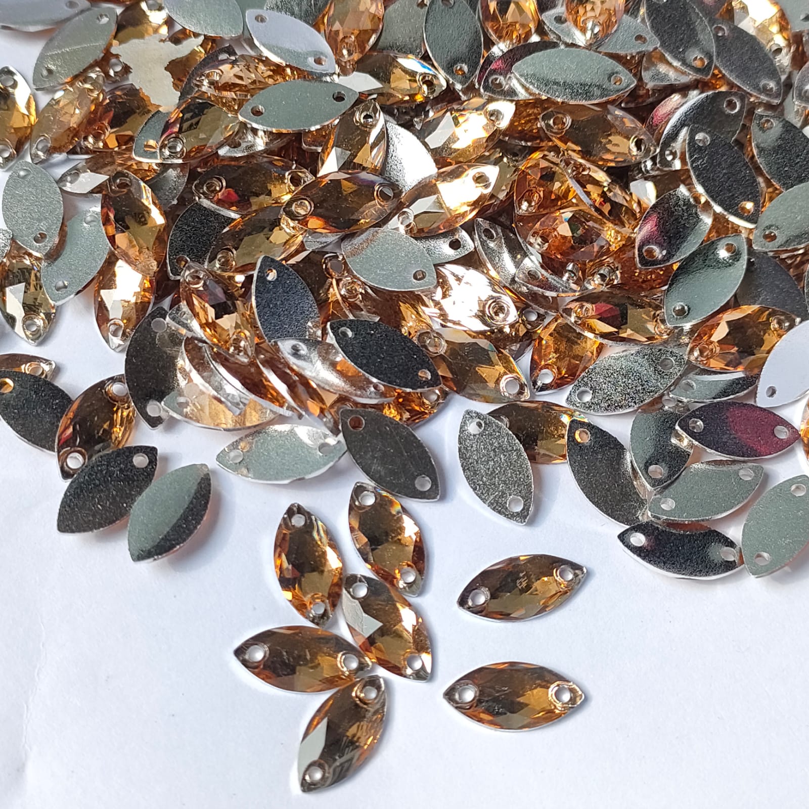 payet diamond jahit kristal resin pelangi mata premium ukuran 6x12 per ...