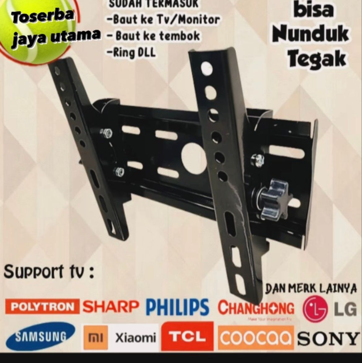 BRACKET TV 14-32 INCH KUALITAS PREMIUM BRACKET MURAH HARGA KUALITAS ...