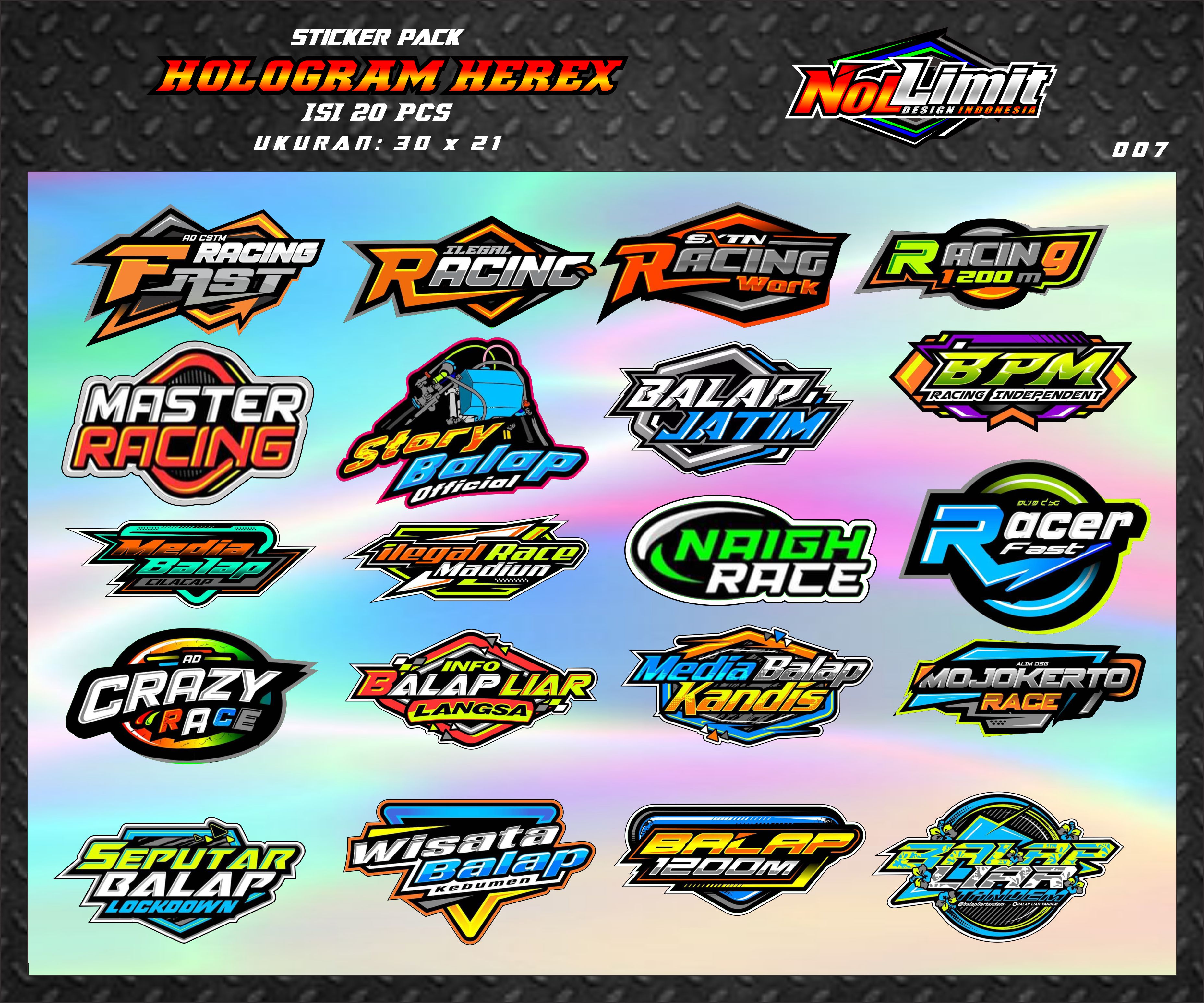 Sticker PAKS - Sticker HEREX DRAG UK 21 X 30 NL.7 | Lazada Indonesia