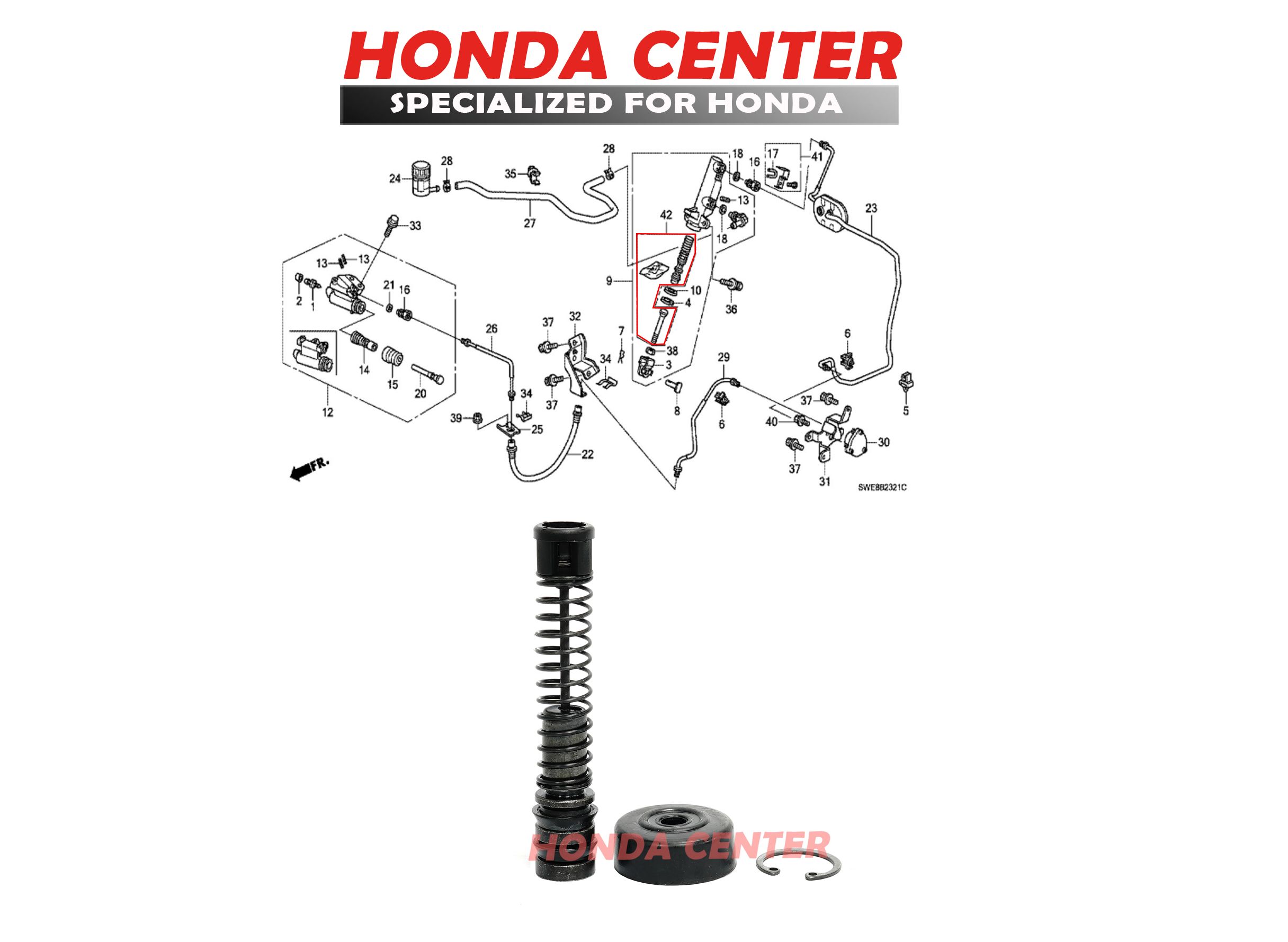 isi kit master sentral central kopling atas civic genio estilo ferio ...