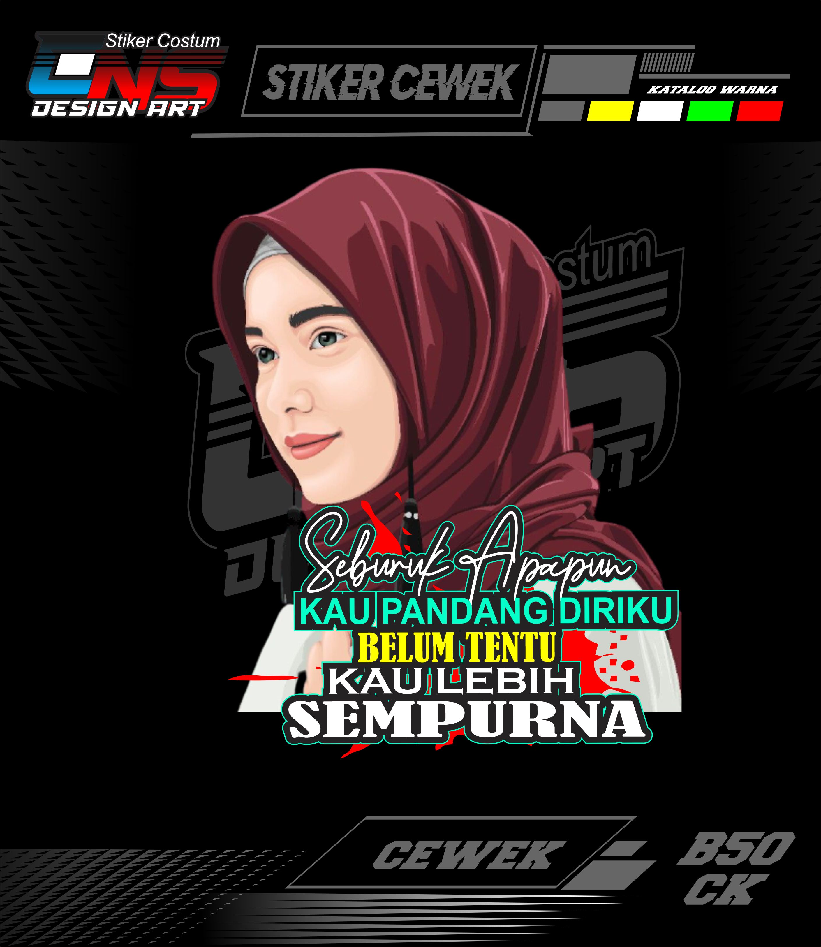 Stiker cewek Stiker motor Stiker mobil / truck /truk / pick / L 300 ...