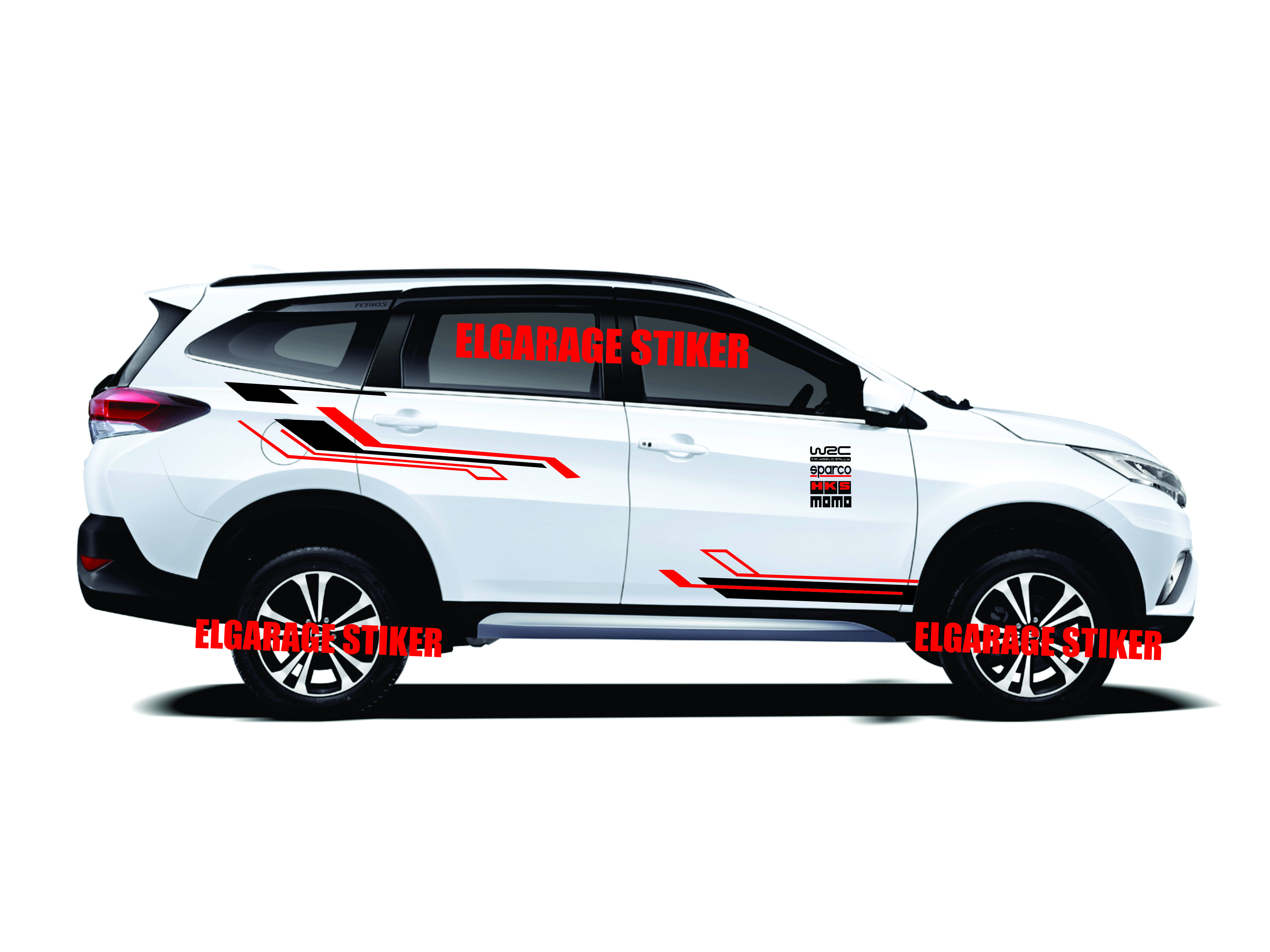 Stiker mobil rush terios cutting stiker body mobil rush terios stiker ...