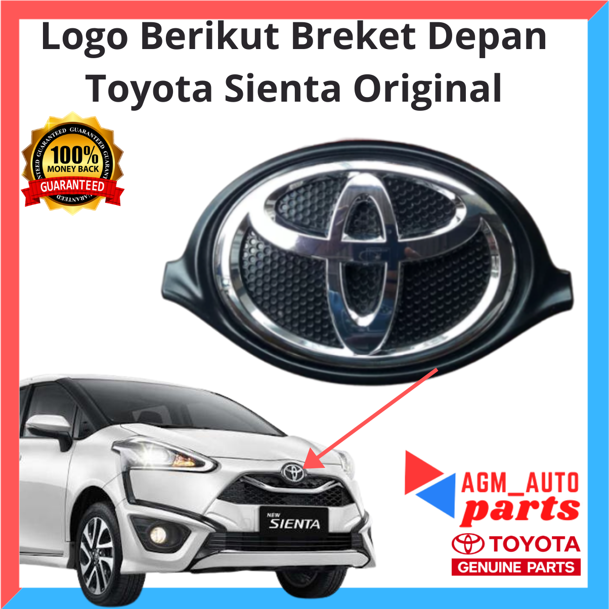Logo Depan toyota Sienta Original / Logo Sienta Depan / Logo Grill ...
