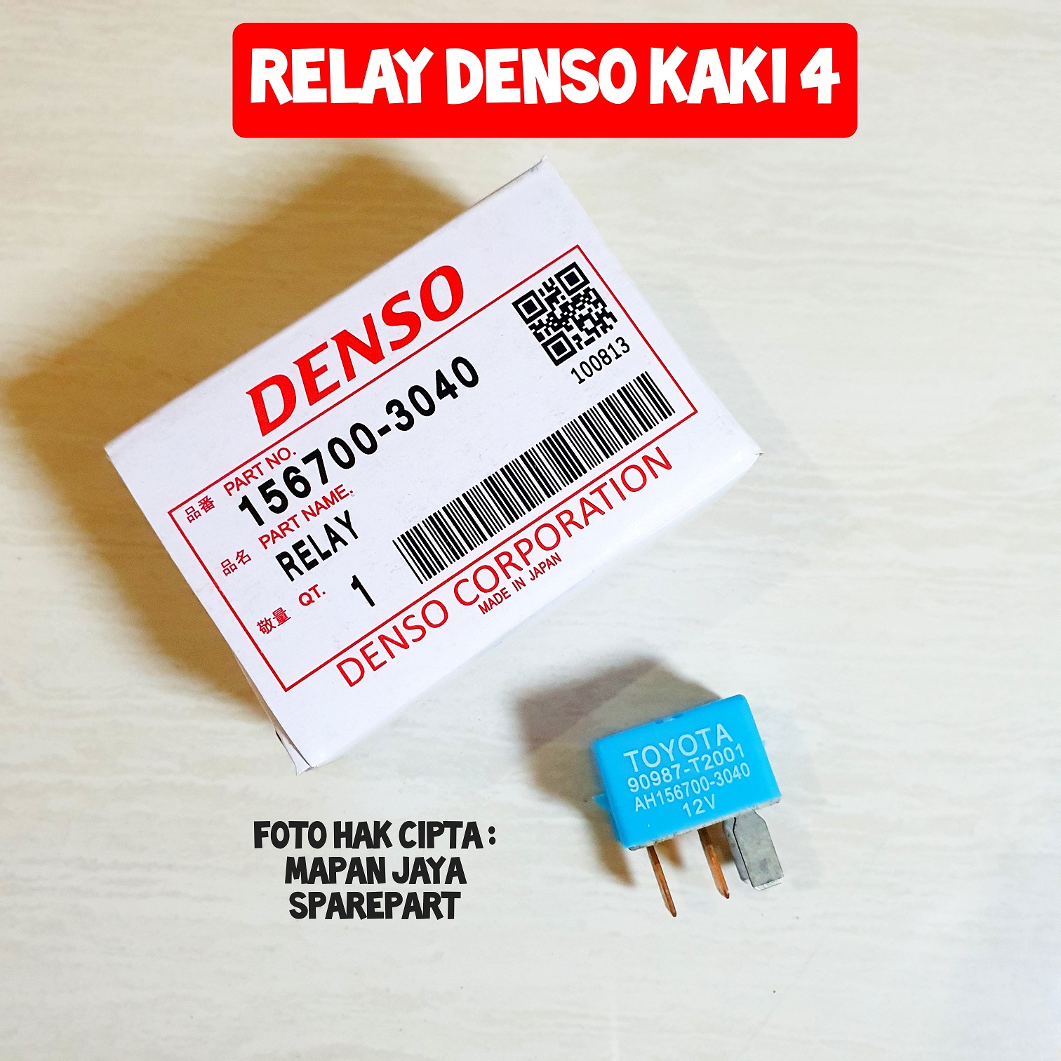 RELAY DENSO BIRU 12V KAKI 4 RELAY BIRU MINI | Lazada Indonesia