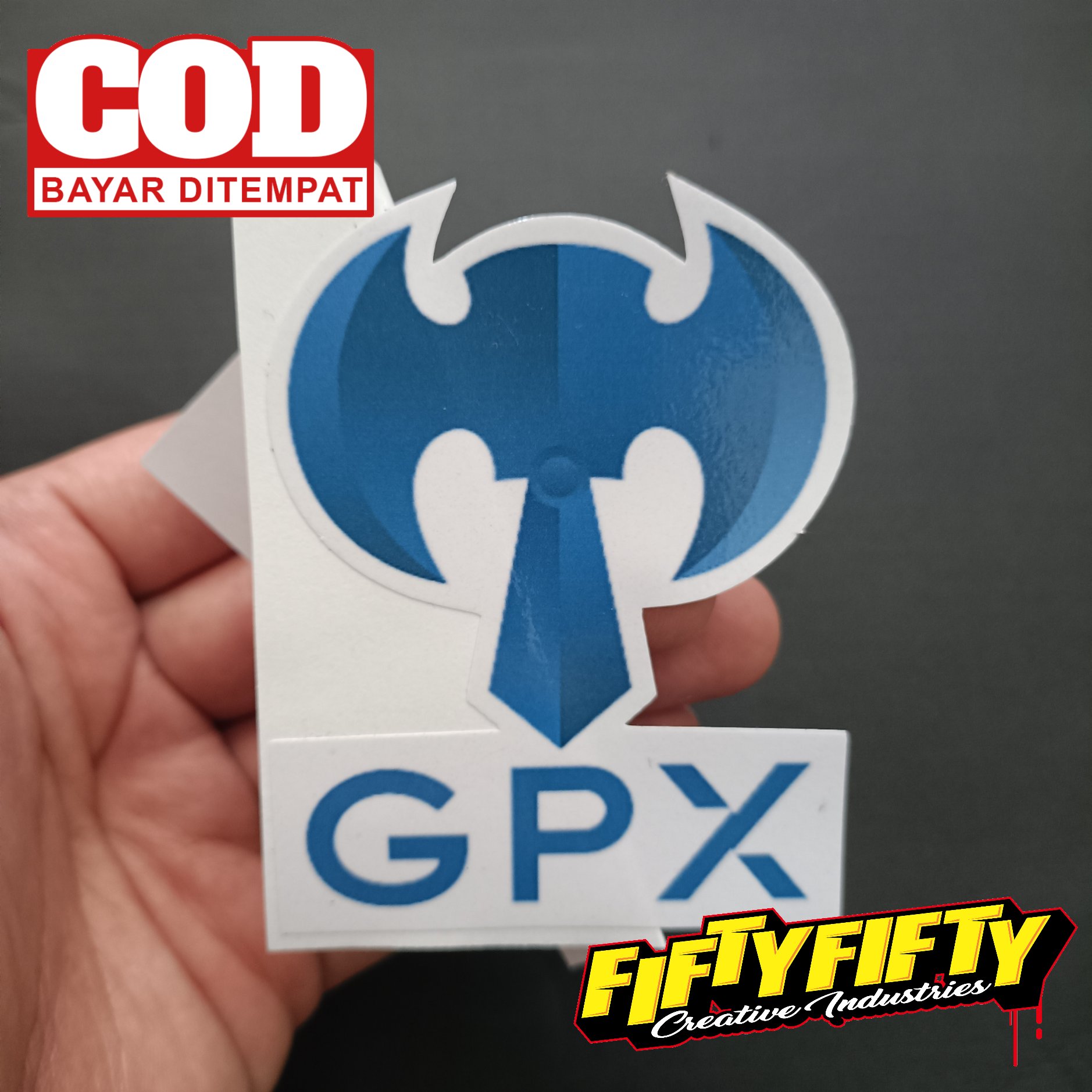Stiker Print Cut ESPORT GPX Stiker Printing Laminasi Glossy Stiker ...