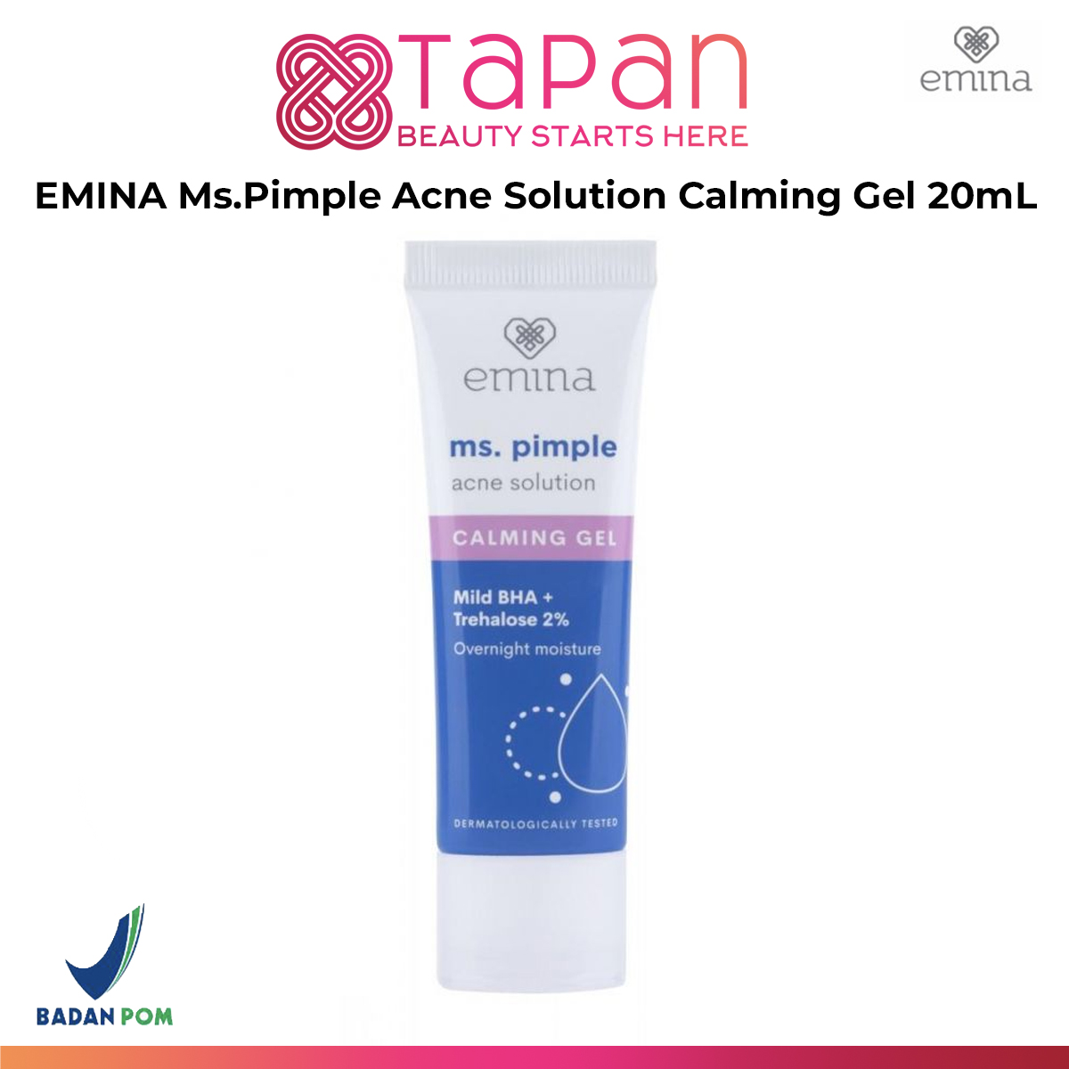 EMINA Ms.Pimple Acne Solution Calming Gel 20mL | Lazada Indonesia