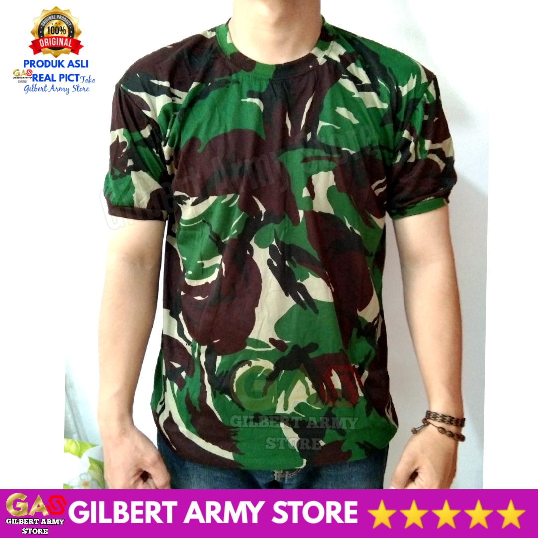 GILBERT ARMY STORE Kaos Loreng Pria Tni Malvinas Oblong Daleman Lengan ...