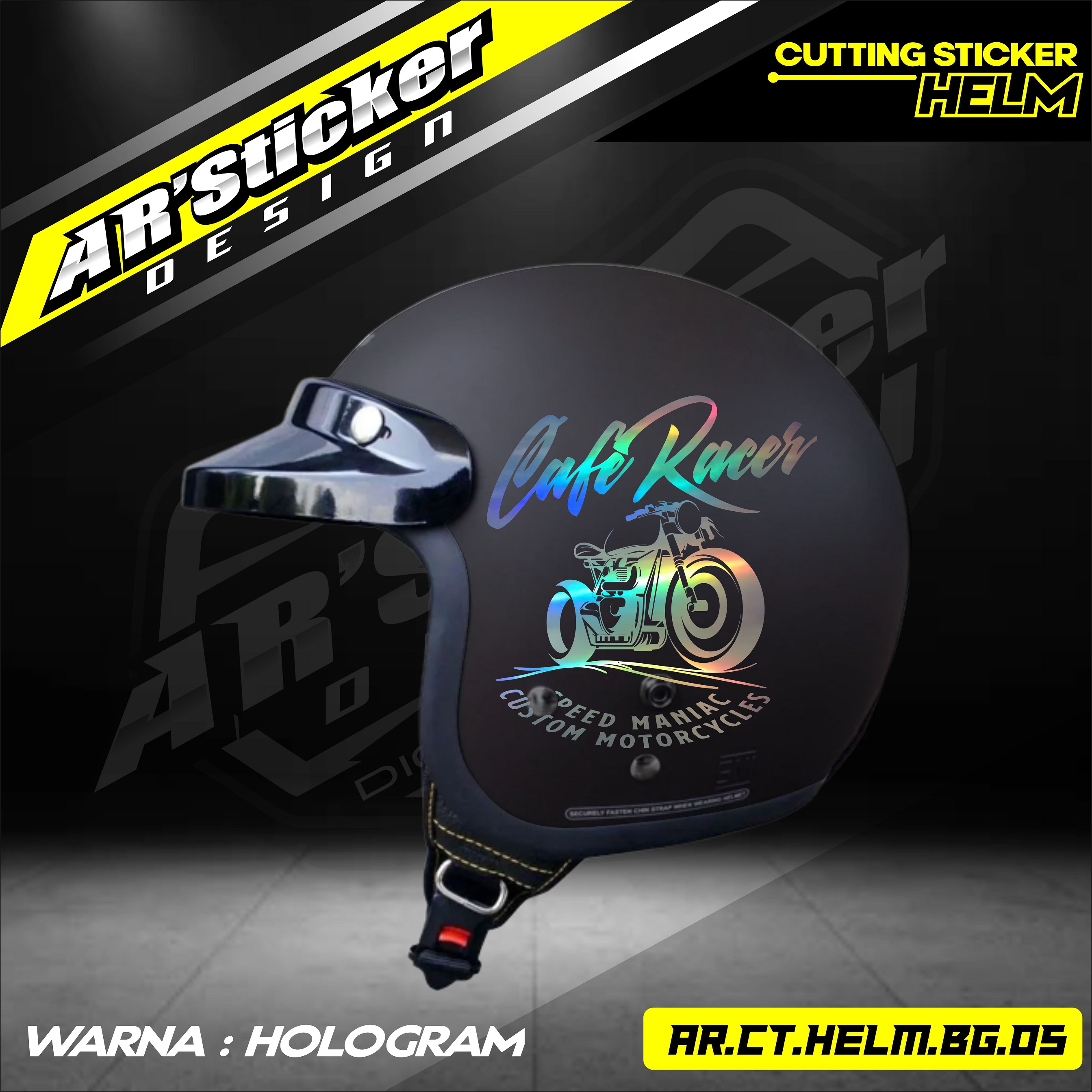Stiker Helm Bogo - Sticker Cutting Helem BOGO CAFE RACER AR-05 | Lazada ...