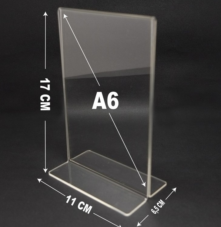 AKRILIK A6 T DISPLAY/TEMPAT POSTER/ TENT HOLDER AKRILIK UKURAN A6 15 X ...