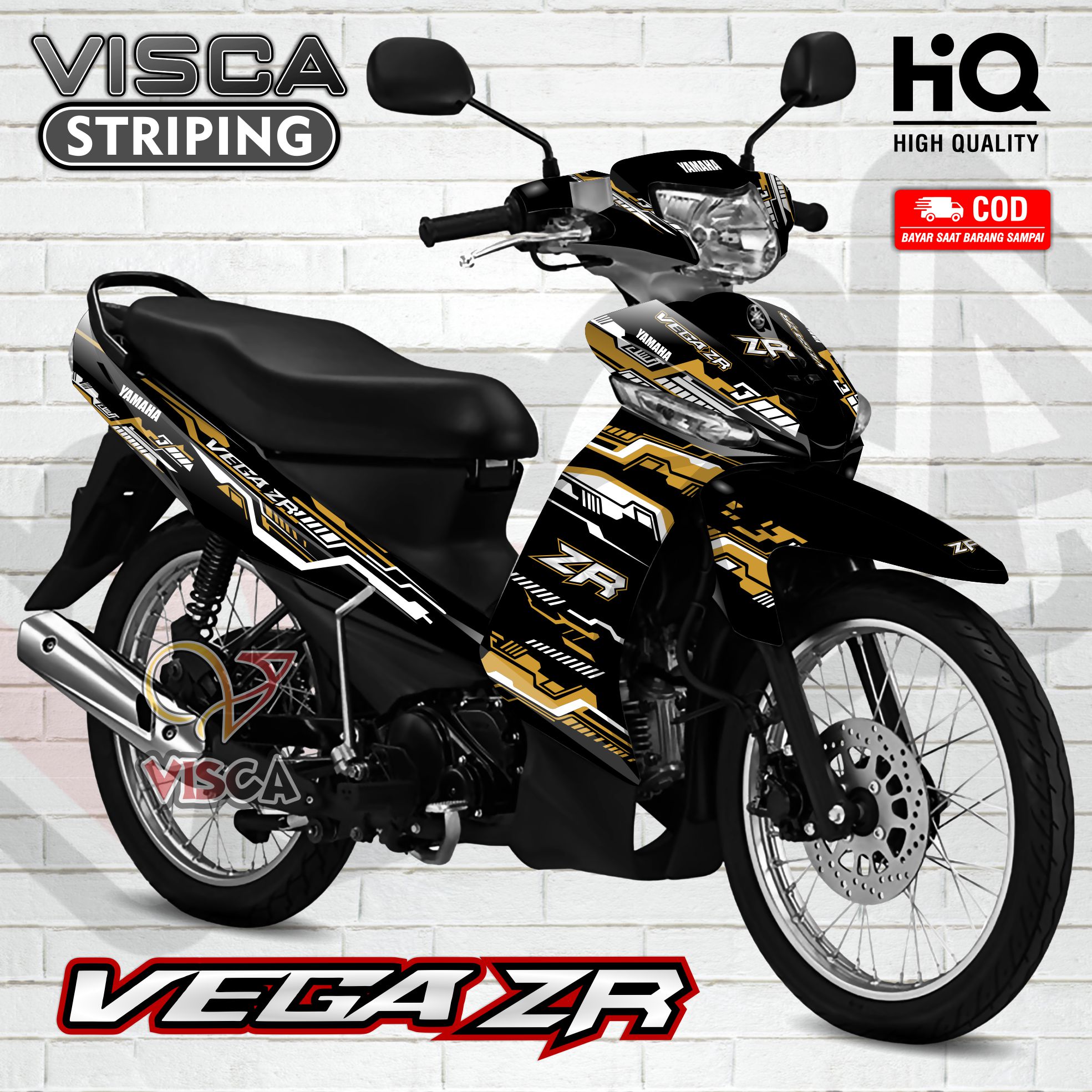 Stiker Striping Vega ZR Full Body Variasi Hitech | Lazada Indonesia