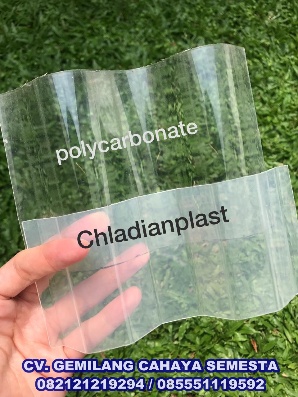 Chladianplast (1,8 M) Atap Transparan / Atap Polycarbonate Corrugated ...