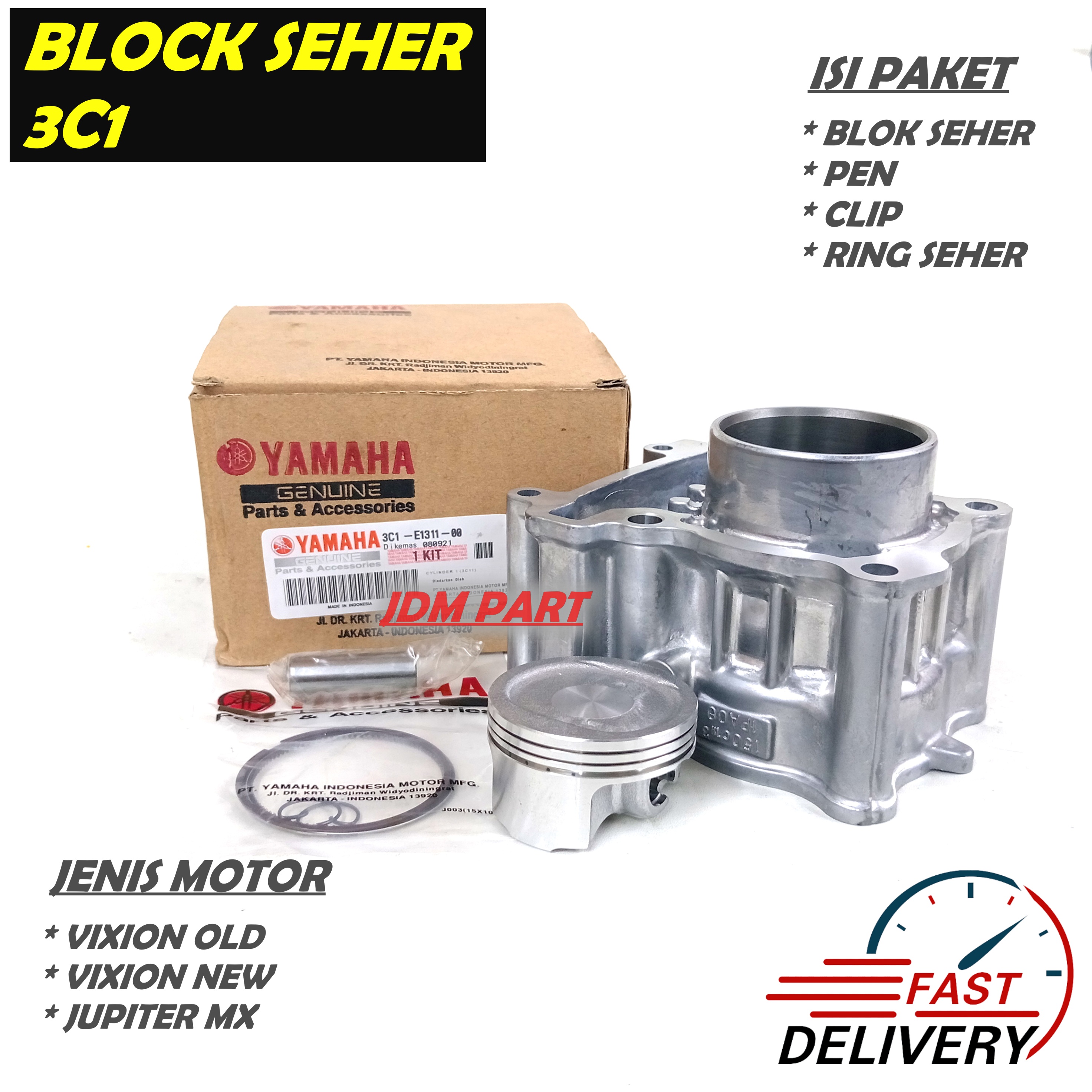 BLOK SEHER RING SEHER MOTOR YAMAHA VIXION OLD / VIXION NEW / R15 / XABRE / JUPITER MX KING / NVA ...