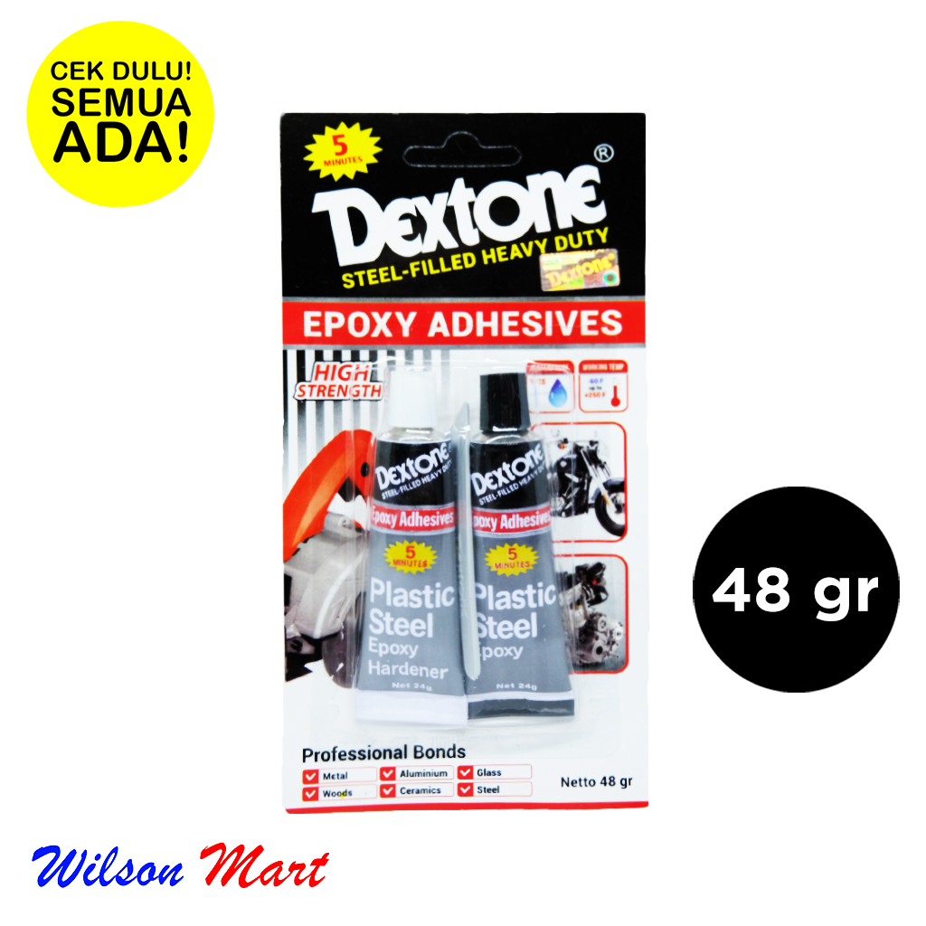 DEXTONE PLASTIC STEEL EPOXY HARDENER ADHESIVES 48 GRAM STEEL FILLED ...