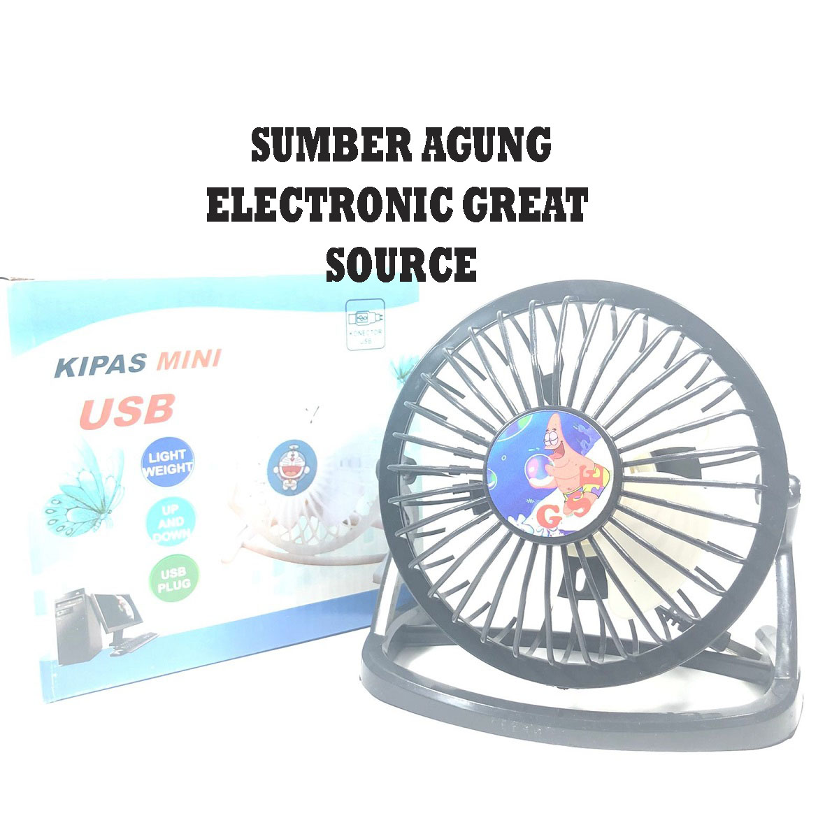 Kipas Mini USB Meja 5V 2.5W Desk Fan Kecil Emergency Bisa Diarahkan ...