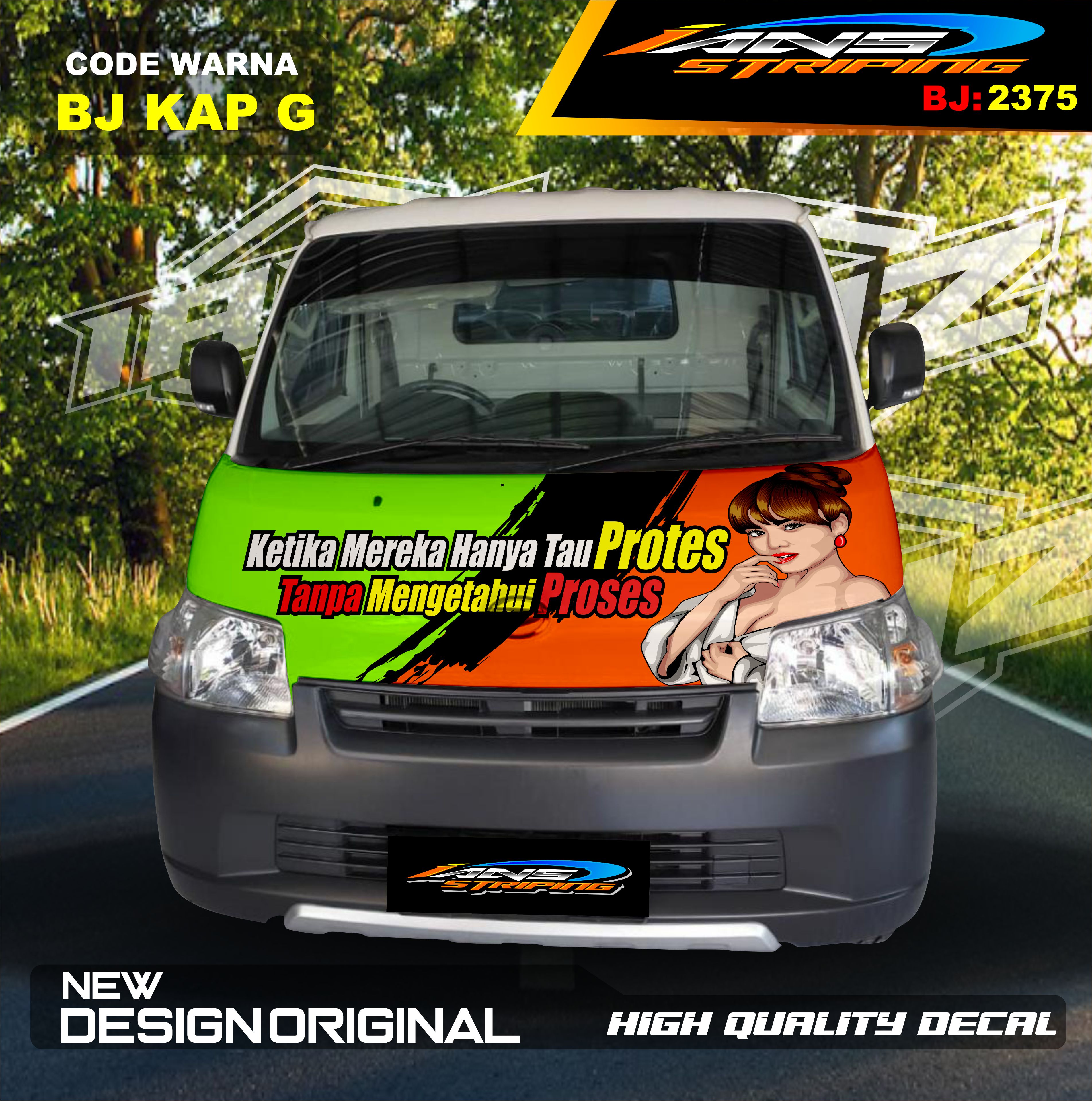 STICKER DECAL KAP KABIN MOBIL GRANMAX PICK UP / VARIASI STIKER KABIN ...