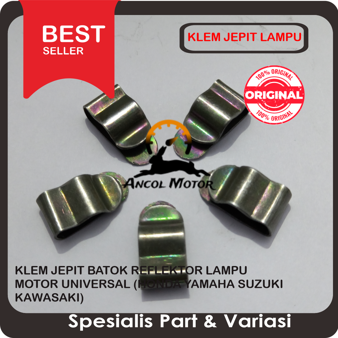 Klem Jepit Lampu Motor Kleman Besi Jepitan Batok Reflektor | Lazada ...