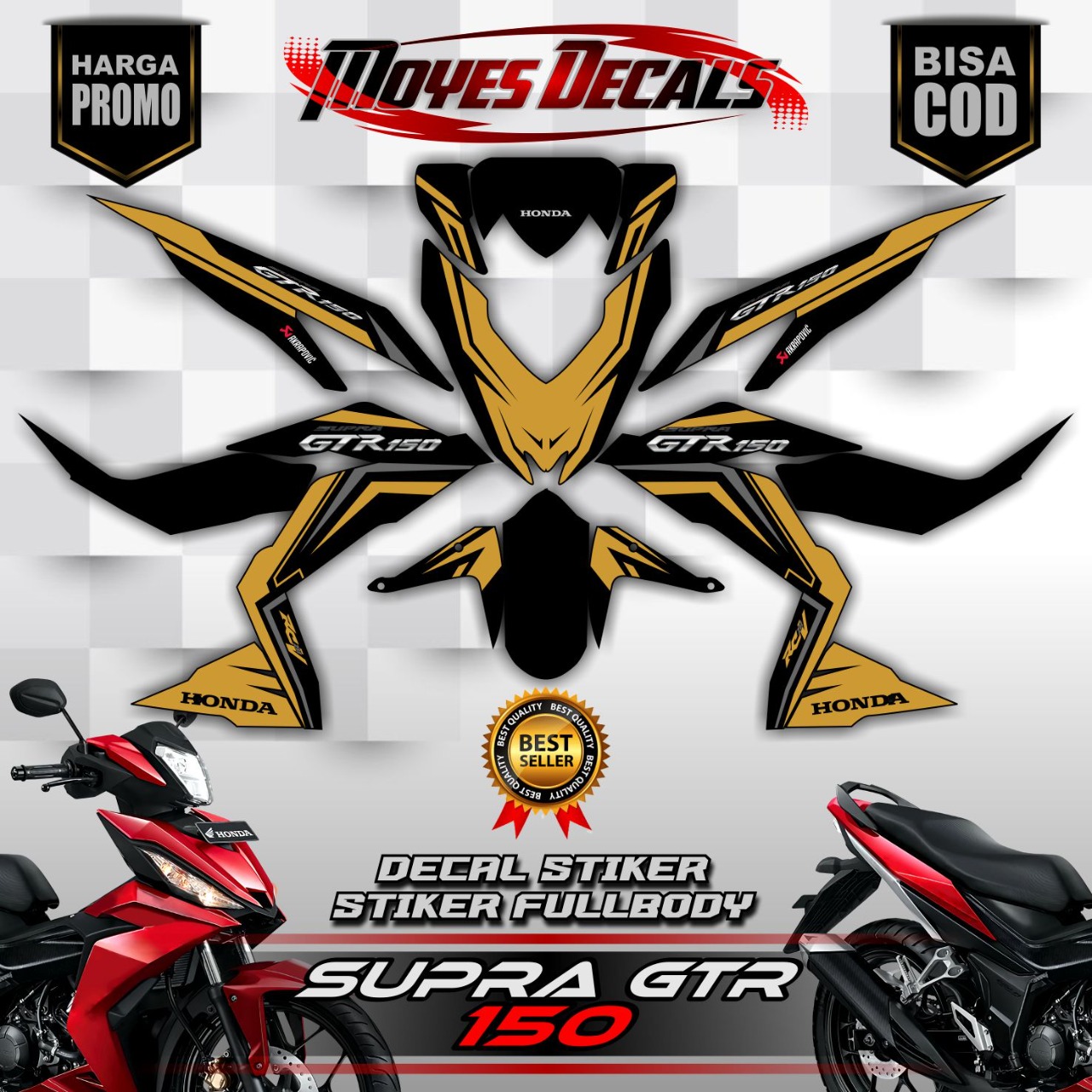 ⭐⭐⭐⭐⭐BISA COD / Decal Stiker Supra GTR 150 Full Body - Decal Stiker GTR ...