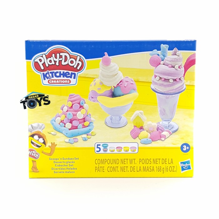 Play Doh Playdoh Kitchen Creations Ice Cream Scoops'n Sundaes Original ...